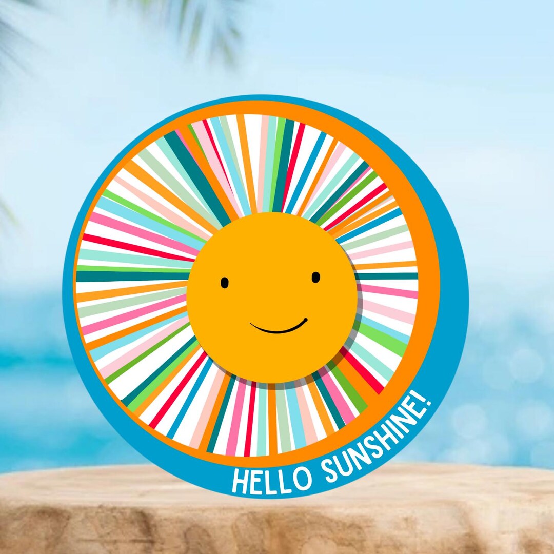 Sunshine Sticker, iPad , Vinyl Sticker, Vinyl Die Cut Sticker, Sunshine ...