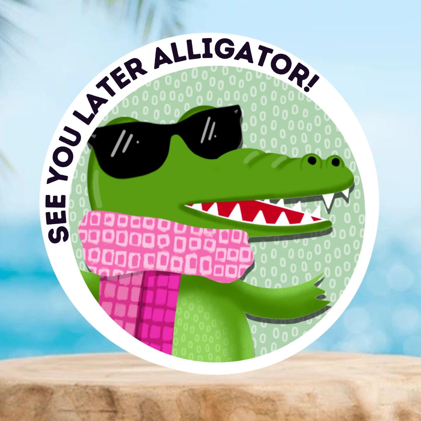 Alligator Sticker, iPad , Vinyl Sticker, Vinyl Die Cut Sticker, Gator ...
