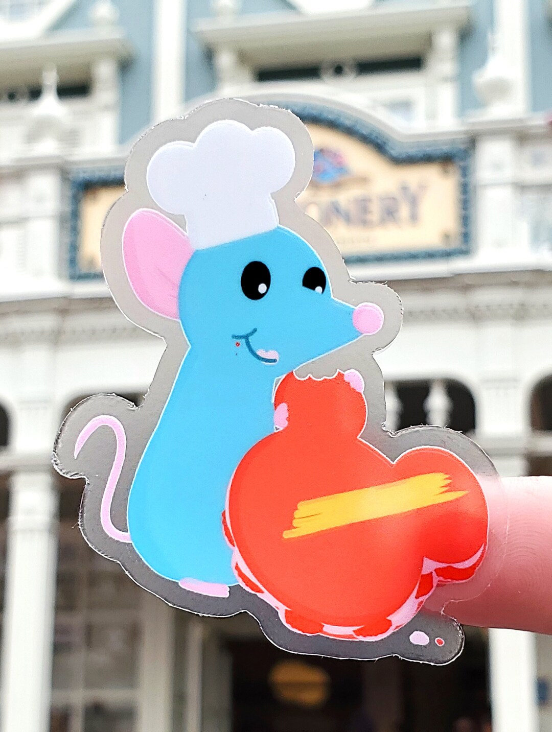 Remy With Macaron Waterproof Vinyl Sticker - Ratatouille Disney Decal ...