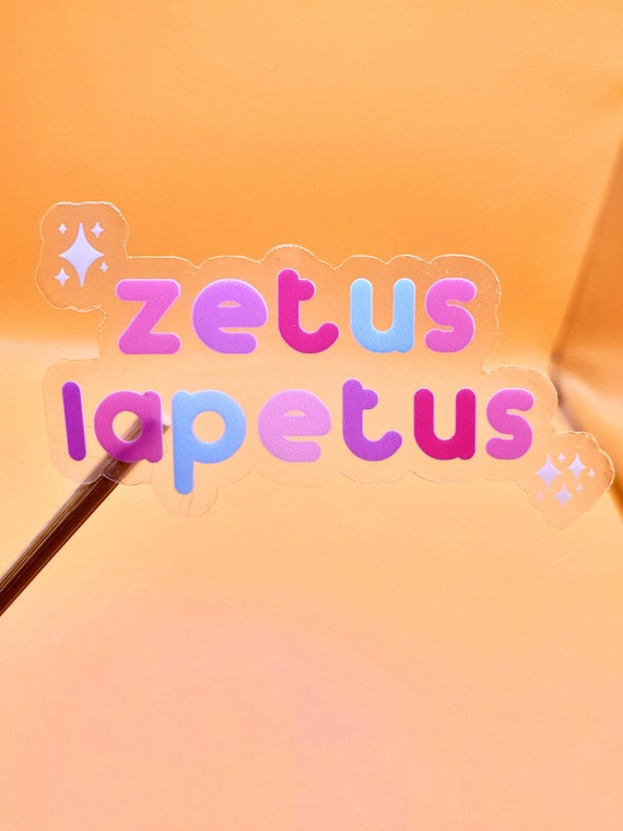 Zetus Lapetus Transparent Waterproof Sticker - Etsy