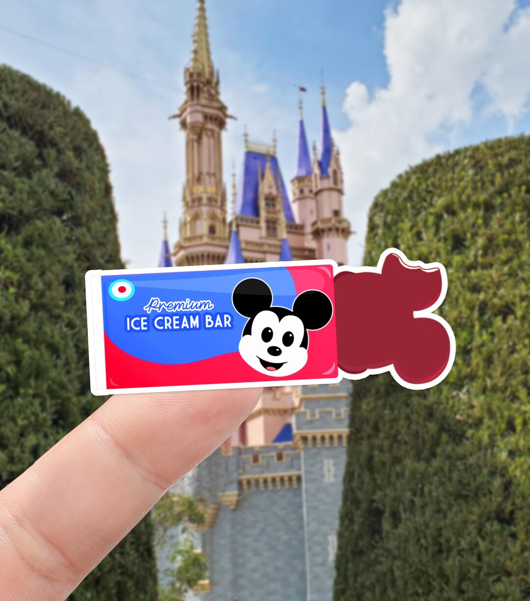 Mickey Premium Ice Cream Bar Waterproof Vinyl Sticker - Disney Snack ...