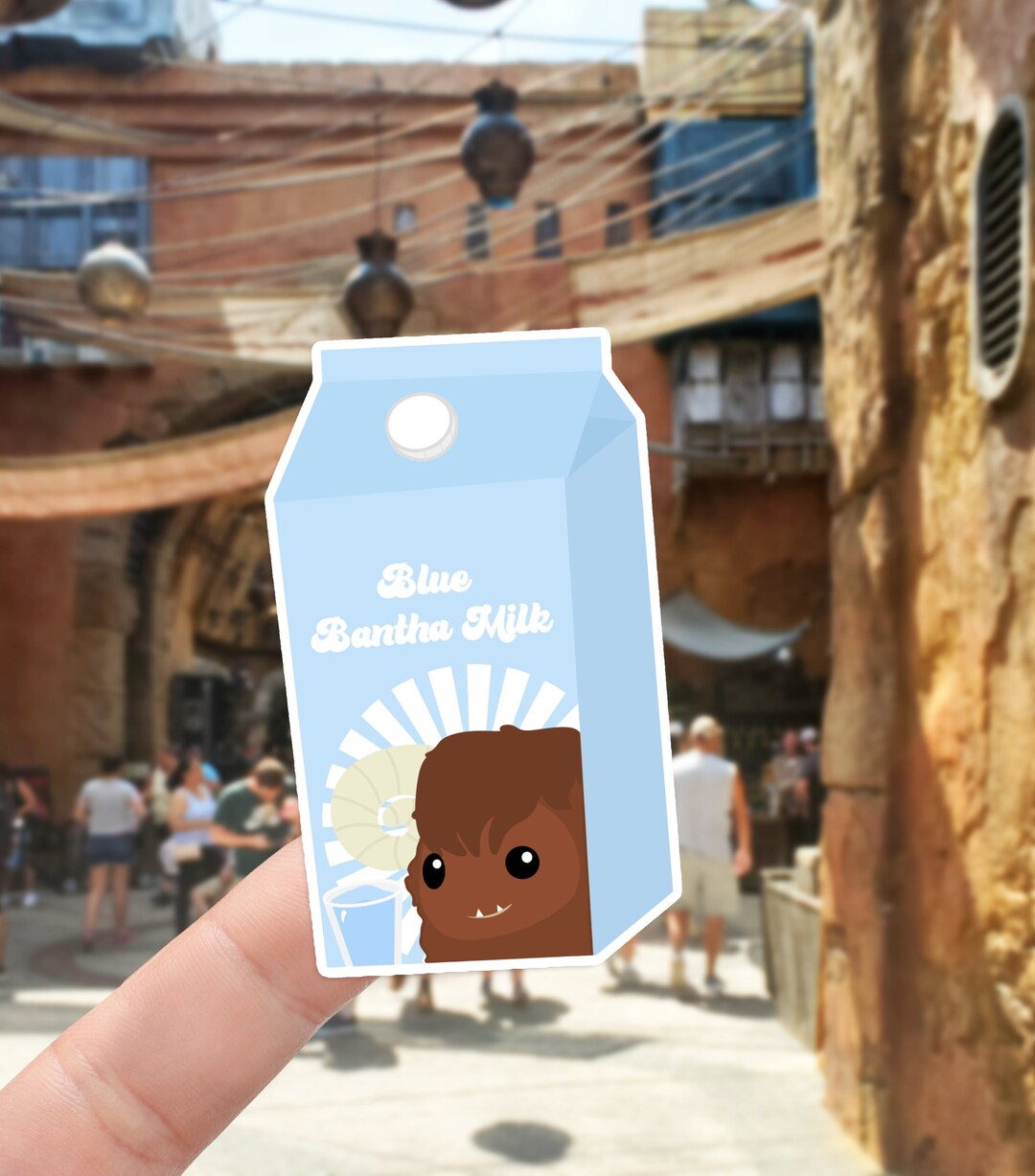 Blue Bantha Milk Carton Waterproof Vinyl Sticker - Star Wars Decal - Etsy