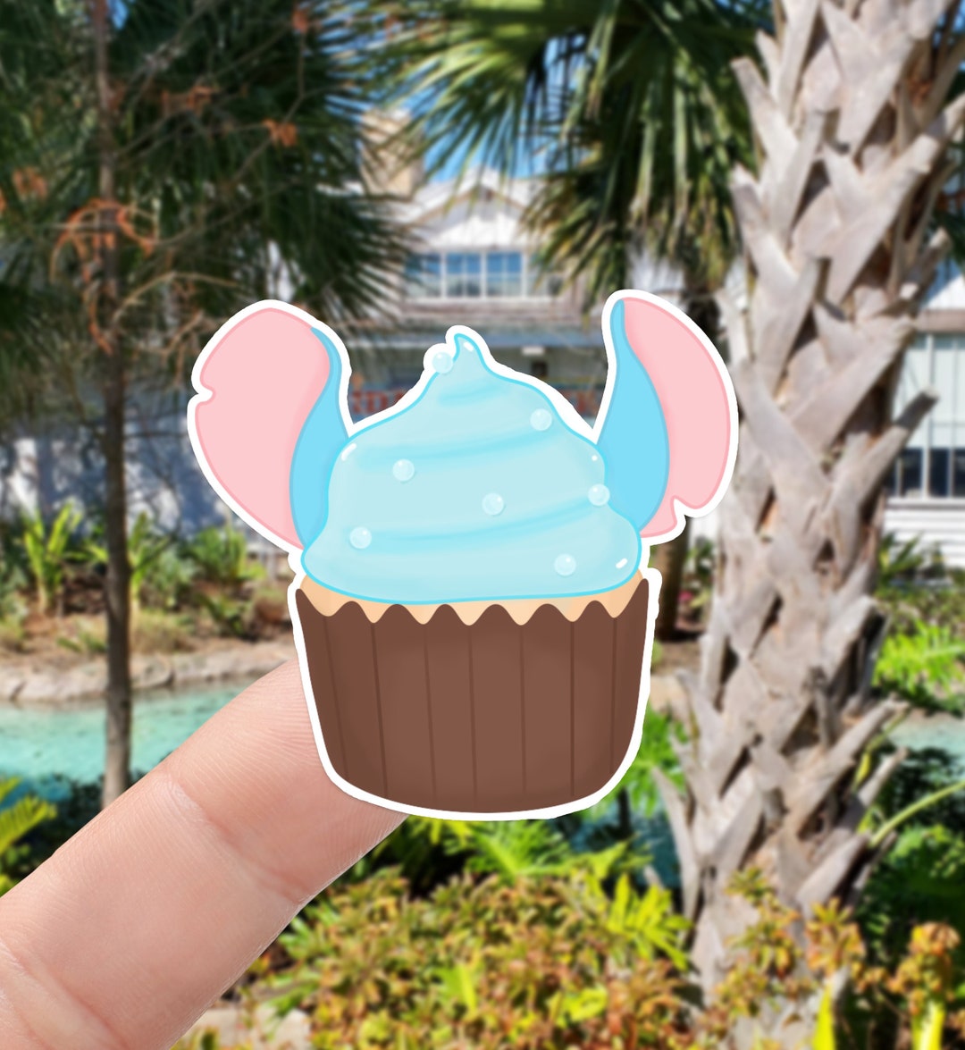 Stitch Cupcake Waterproof Vinyl Sticker - Etsy