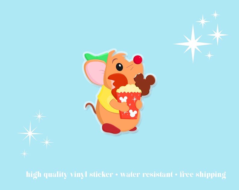 Gus Gus Carrying Snacks Waterproof Transparent Vinyl Sticker - Etsy