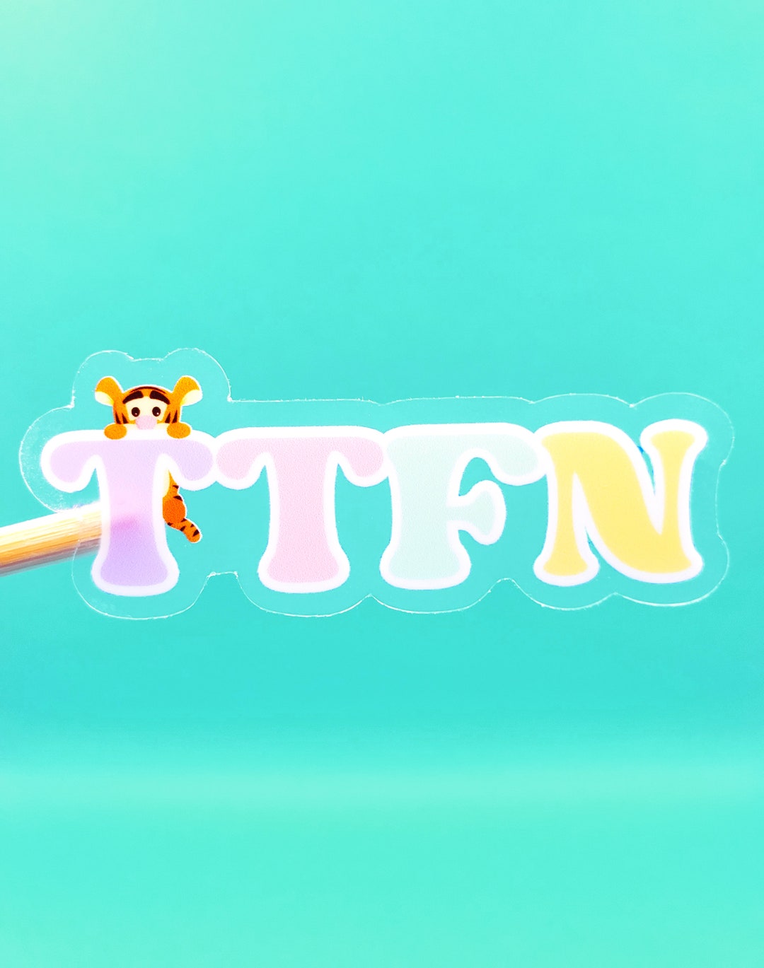 Tigger TTFN Waterproof Transparent Vinyl Sticker - Disney Winnie the ...