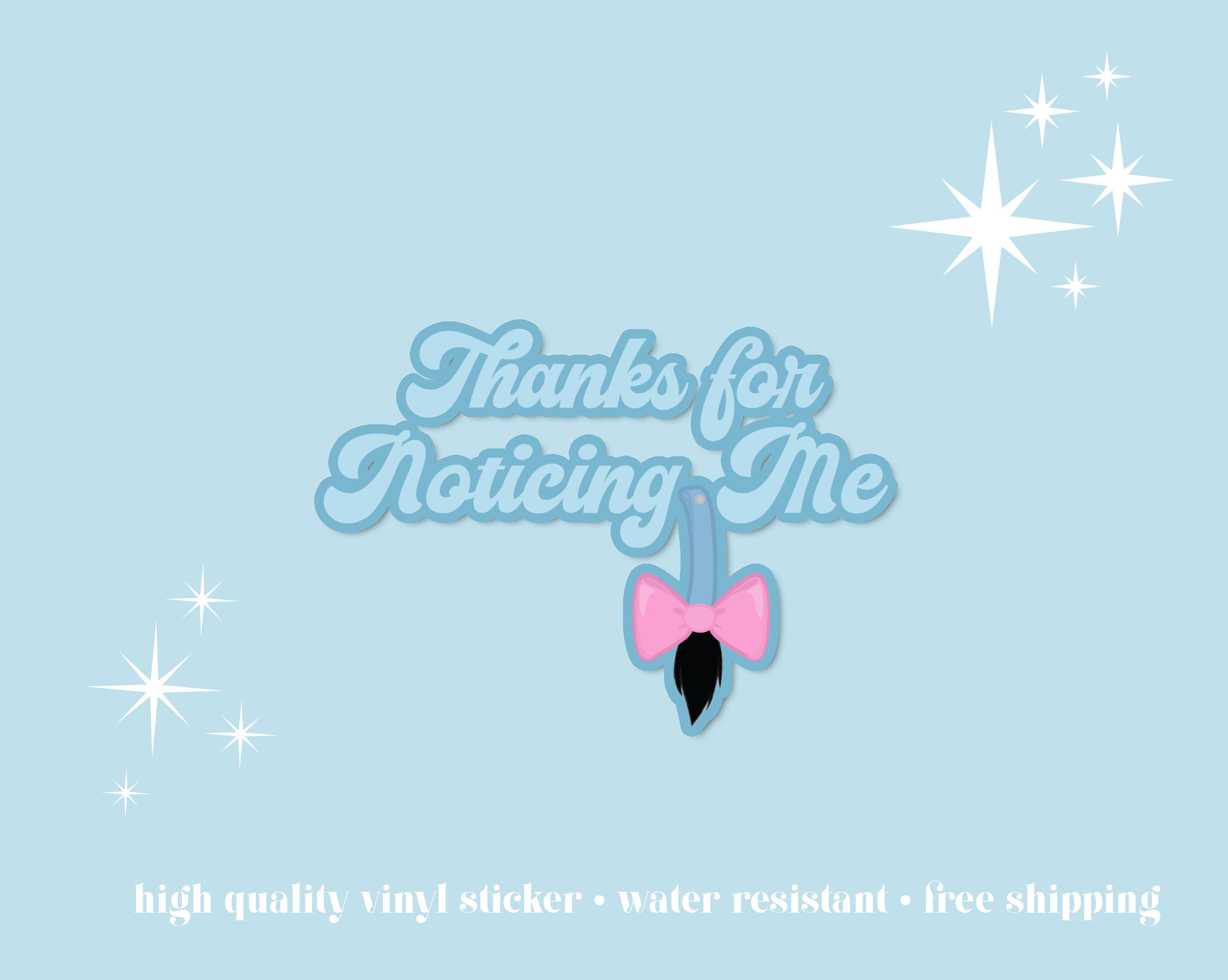 Thanks for Noticing Me Eeyore Waterproof Vinyl Sticker | Etsy