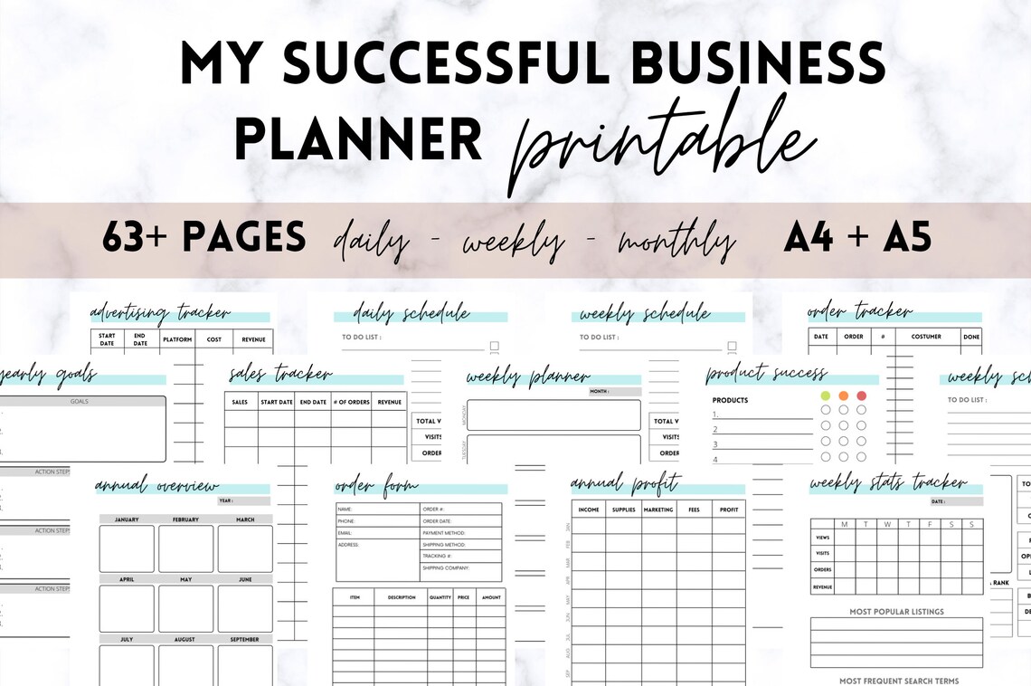 Editable Business Planner, Small Business Organiser, Printable Planner ...