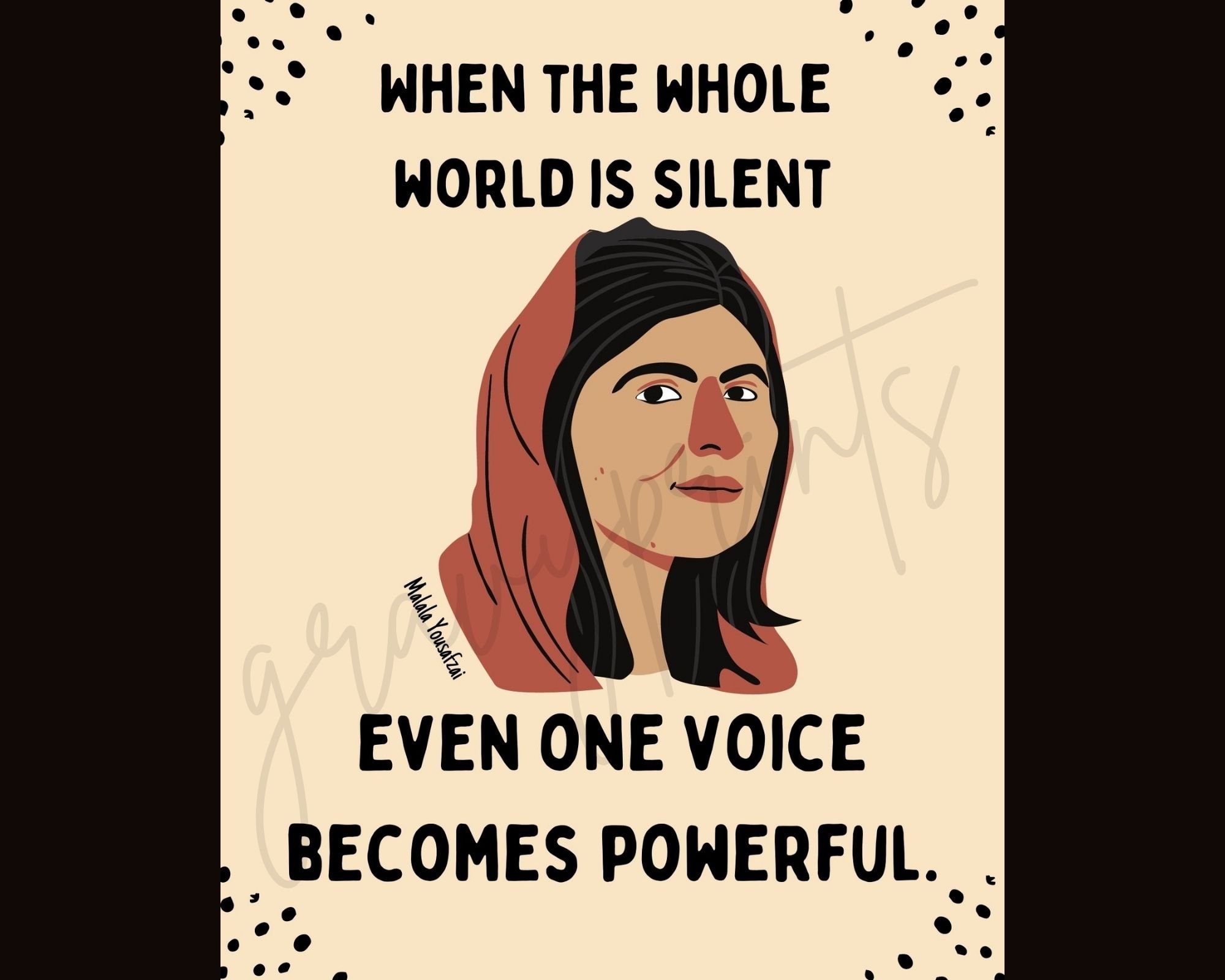 Classroom Poster English Classroom Malala Yousafzai Digital - Etsy