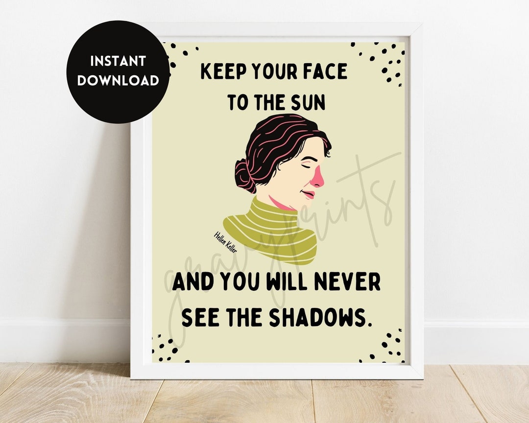 Classroom Poster English Classroom Hellen Keller Digital Print 8x10 - Etsy