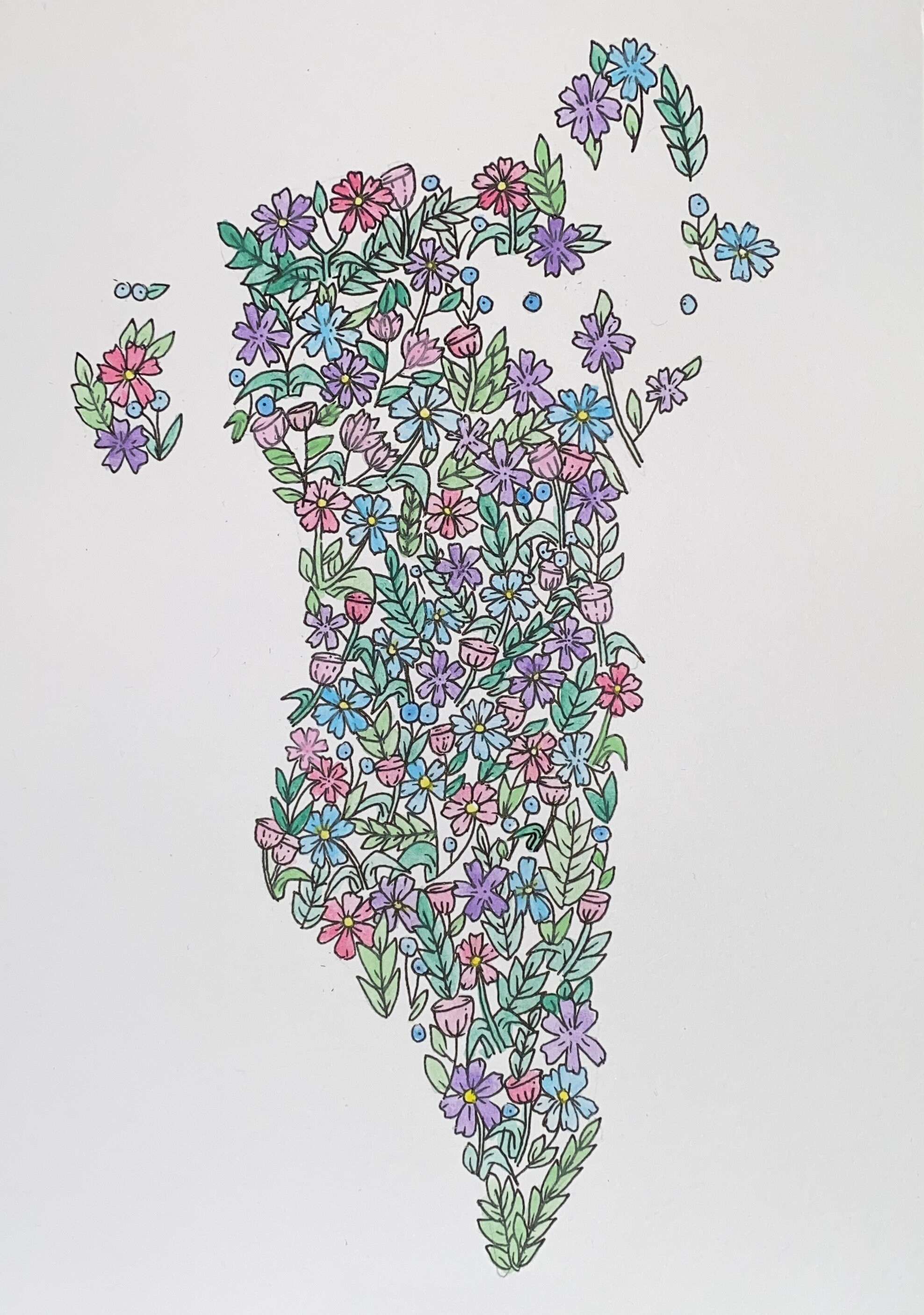 Custom Floral Map - Etsy