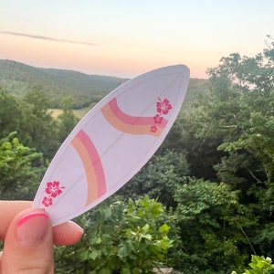 Surfboard Sticker, Beachy Sticker, Aesthetic Surfboard Sticker, Beach ...