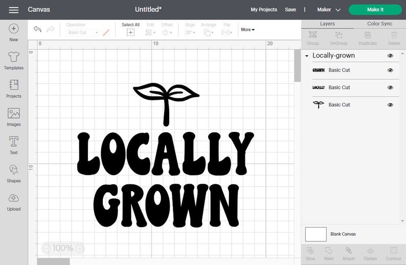 Locally Grown SVG PNG DXF Digital File - Etsy