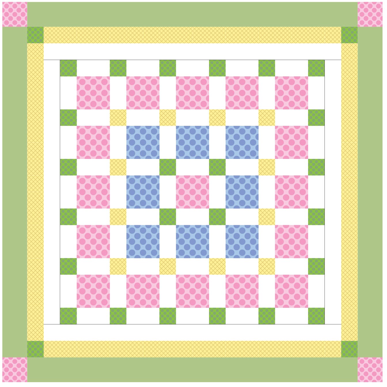 4-patch Garden Quilt Pattern (instant Download) - Etsy