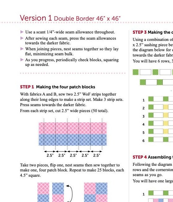 4-patch Garden Quilt Pattern (instant Download) - Etsy