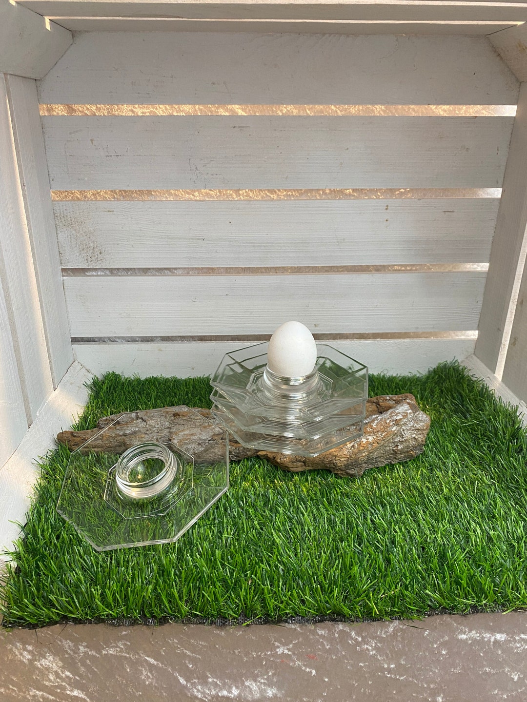 Set of 4 LUMINARC OCTIME FRANCE Egg Cups, Postmodern Octagonal Vintage ...
