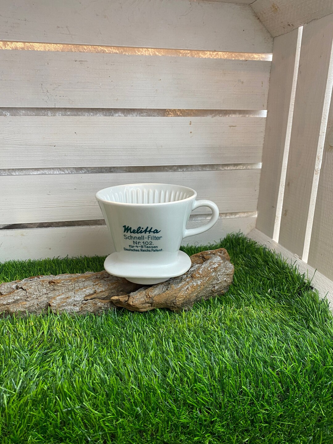 Vintage Coffee Filter Made of White Porcelain, Quick Filter, Melitta ...