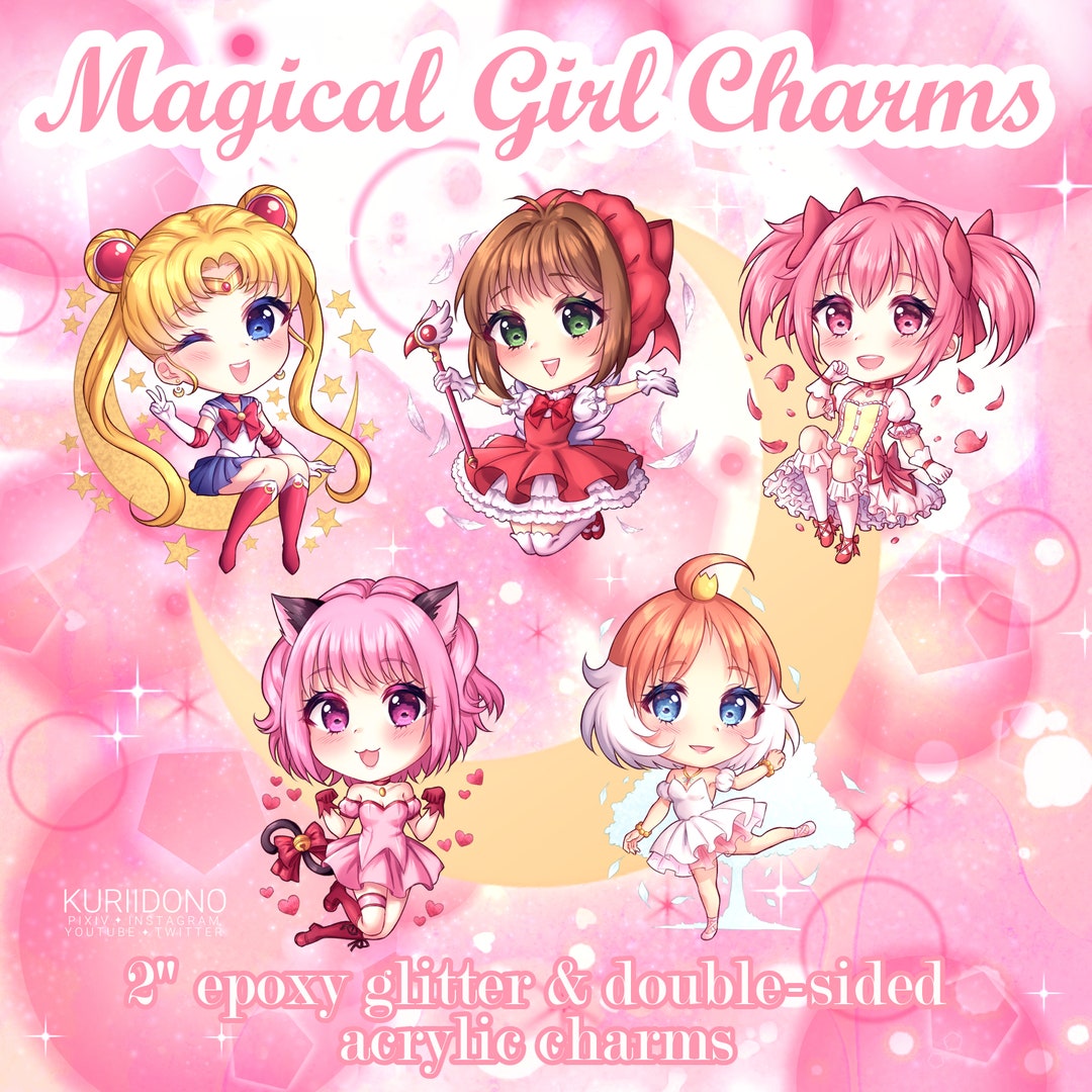 Magical Girl Acrylic Charms - Etsy