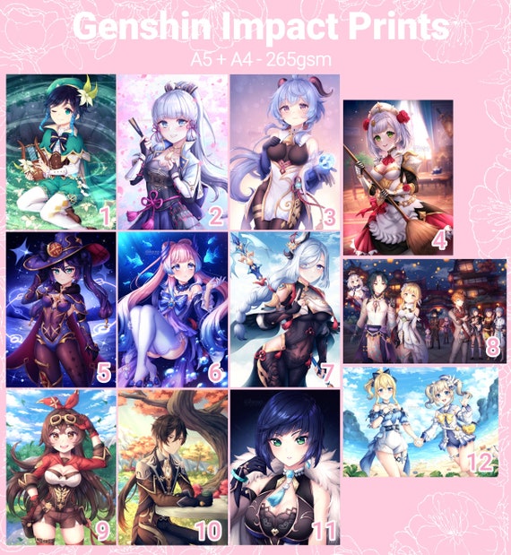 Genshin Impact Prints A5/A4 - Etsy