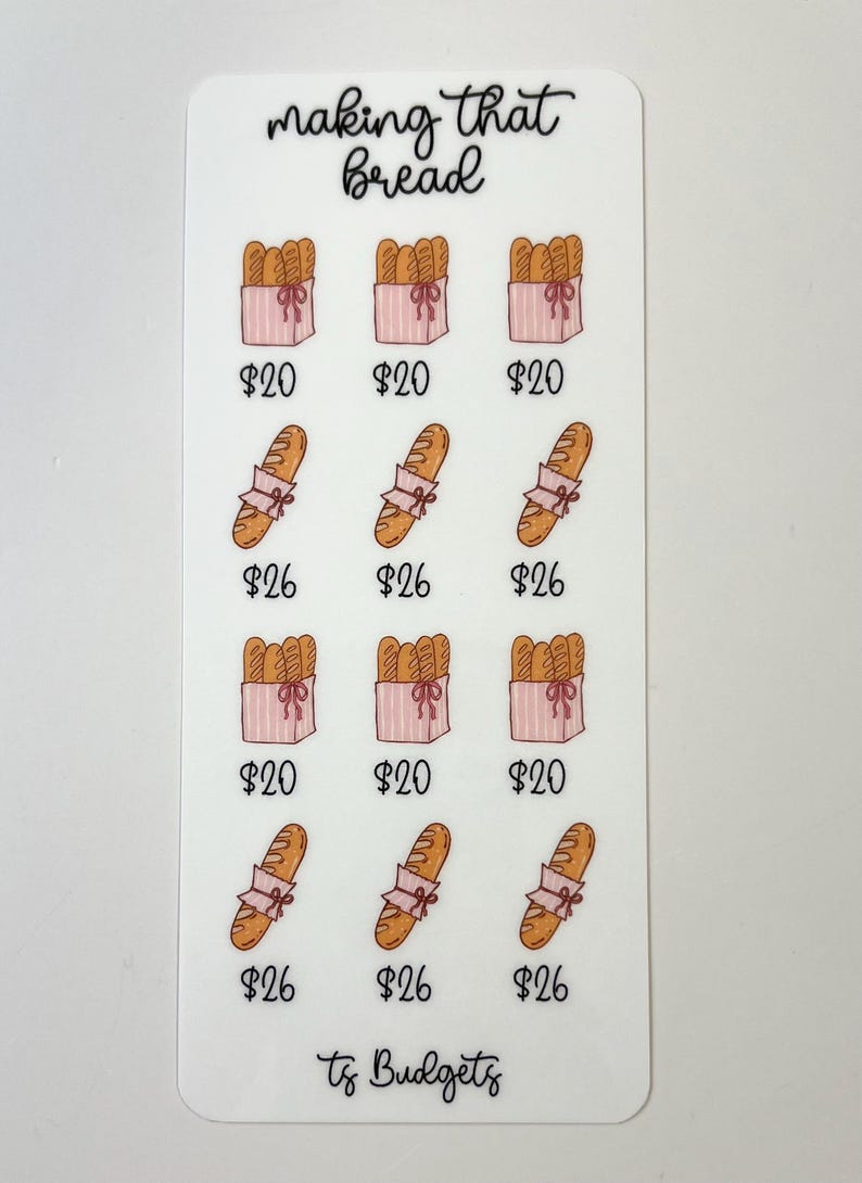 Making That Bread Savings Tracker (regular Size Not Mini) - Etsy