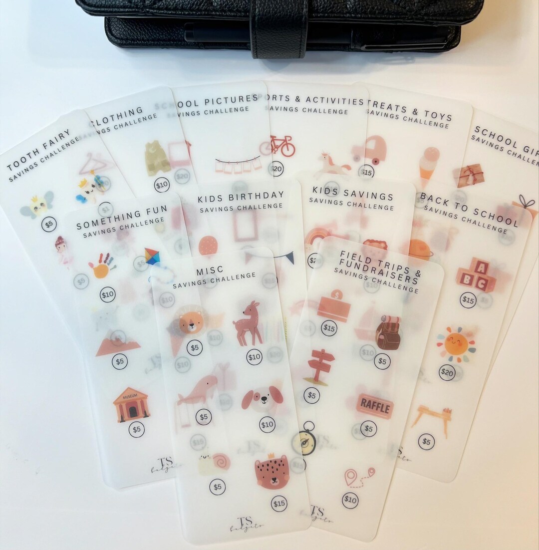 Boho Kids Bundle Savings Trackers 12 Trackers - Etsy