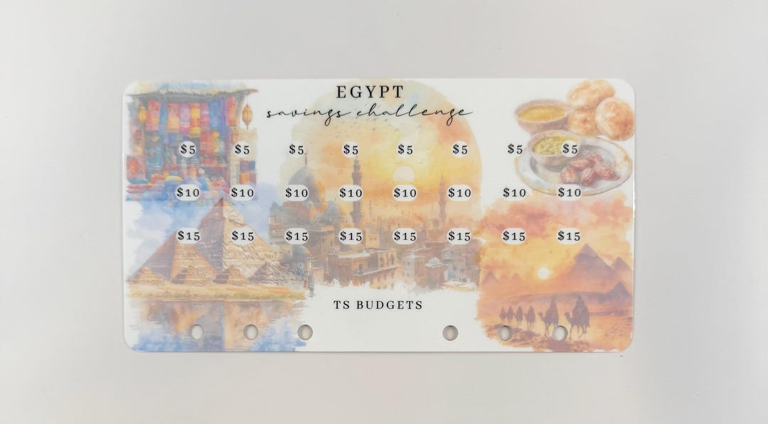 Egypt Savings Challenge Divider (hole Punched Size A6) - Etsy