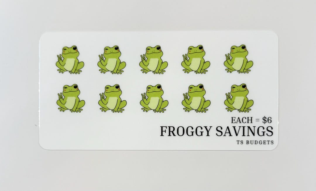 Froggy Savings Challenge (jumbo Size) - Etsy