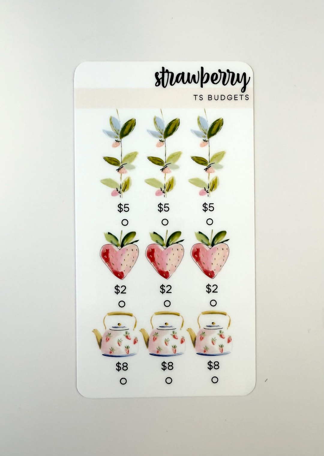 Strawberry Savings Challenge Tracker - Etsy