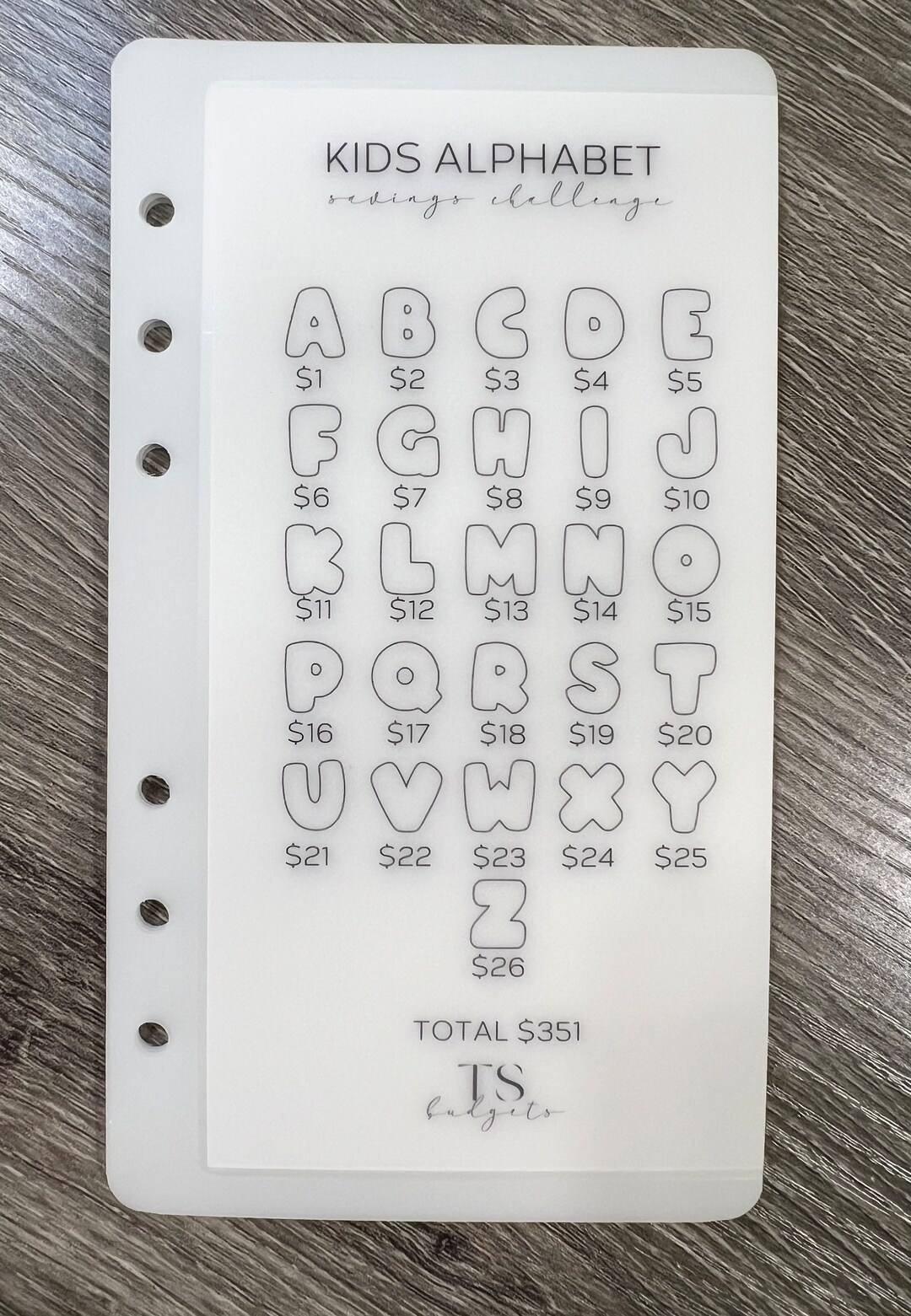 Kids Alphabet Savings Challenge built in Envelope 1 - Etsy