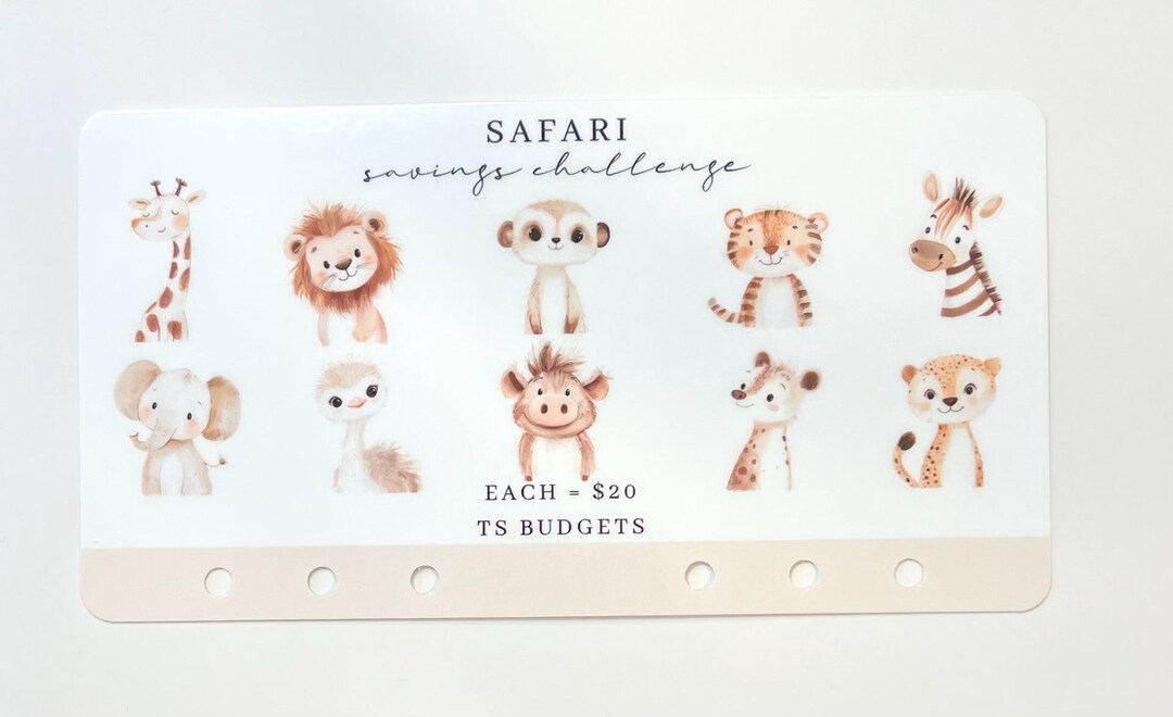Safari Challenge Divider (hole Punched Size A6) - Etsy