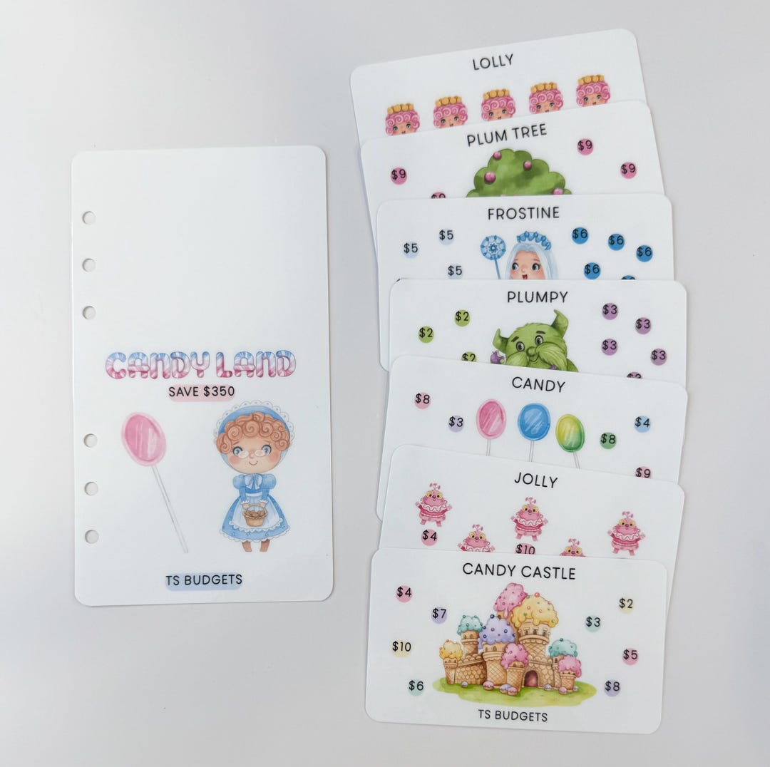 Candy Land Mini Bundle Low Denominations (1 Dashboard + 7 Mini Trackers ...