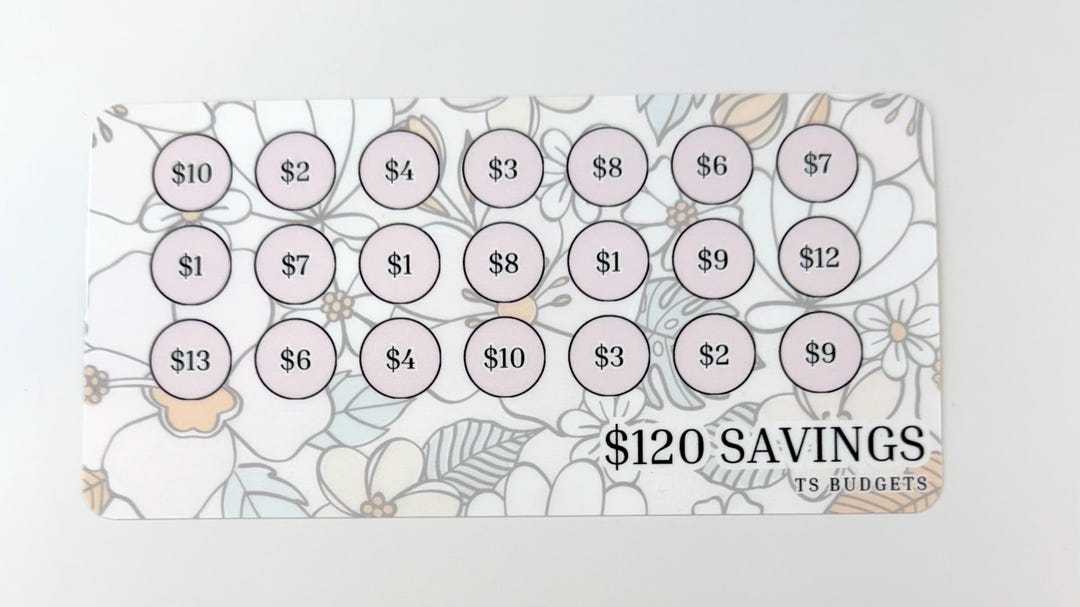 120 Dollar Savings Challenge (jumbo Size) - Etsy