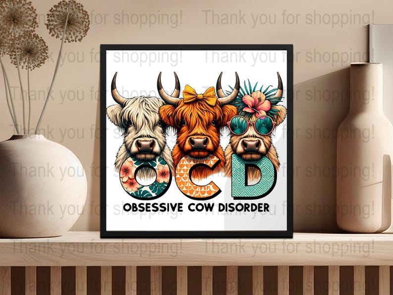 Funny Highland Cow PNG, Obsessive Cow Disorder (digital Download) - Etsy