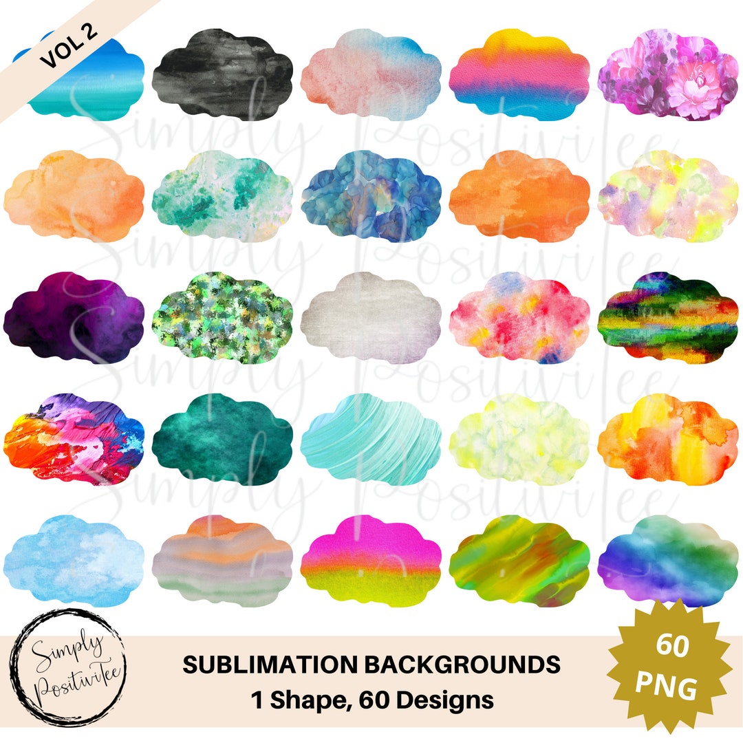 Sublimation Background Bundle | 60 PNG Sublimation Designs ...