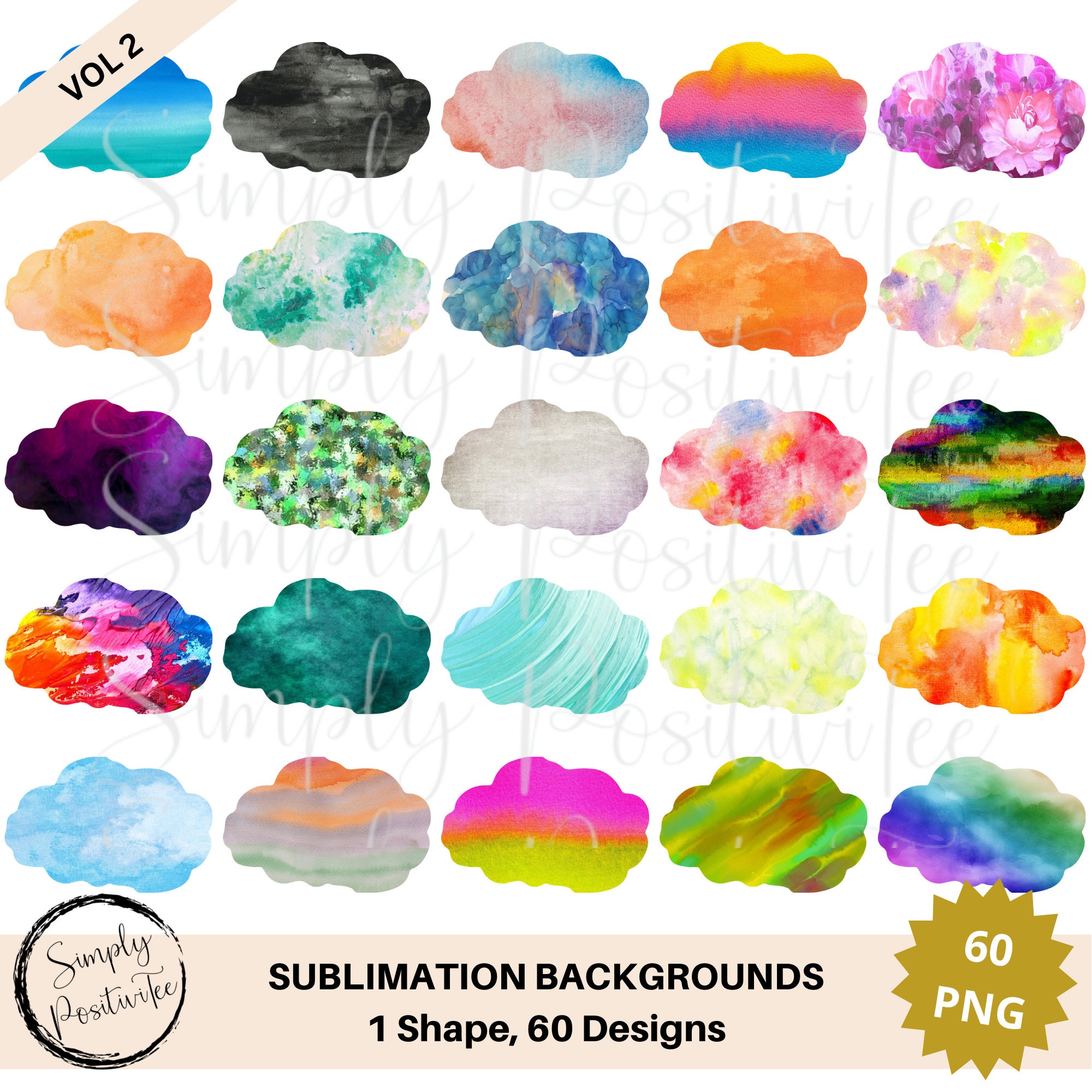 Sublimation Background Bundle 60 PNG Sublimation Designs Transparent ...