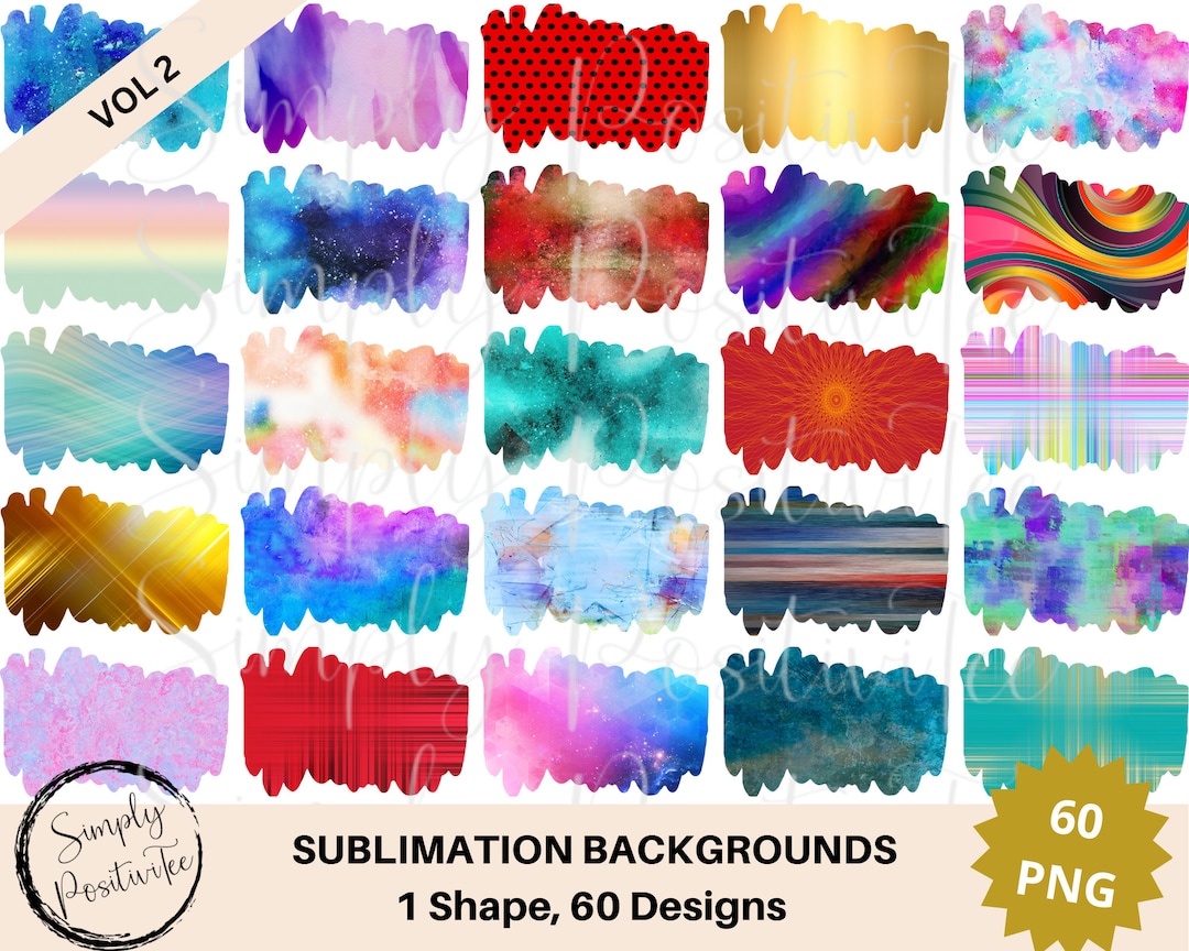 Sublimation Background Bundle | 60 PNG Sublimation Designs ...