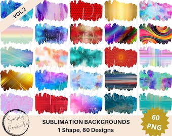Sublimation Background Bundle 60 PNG Sublimation Designs Transparent ...