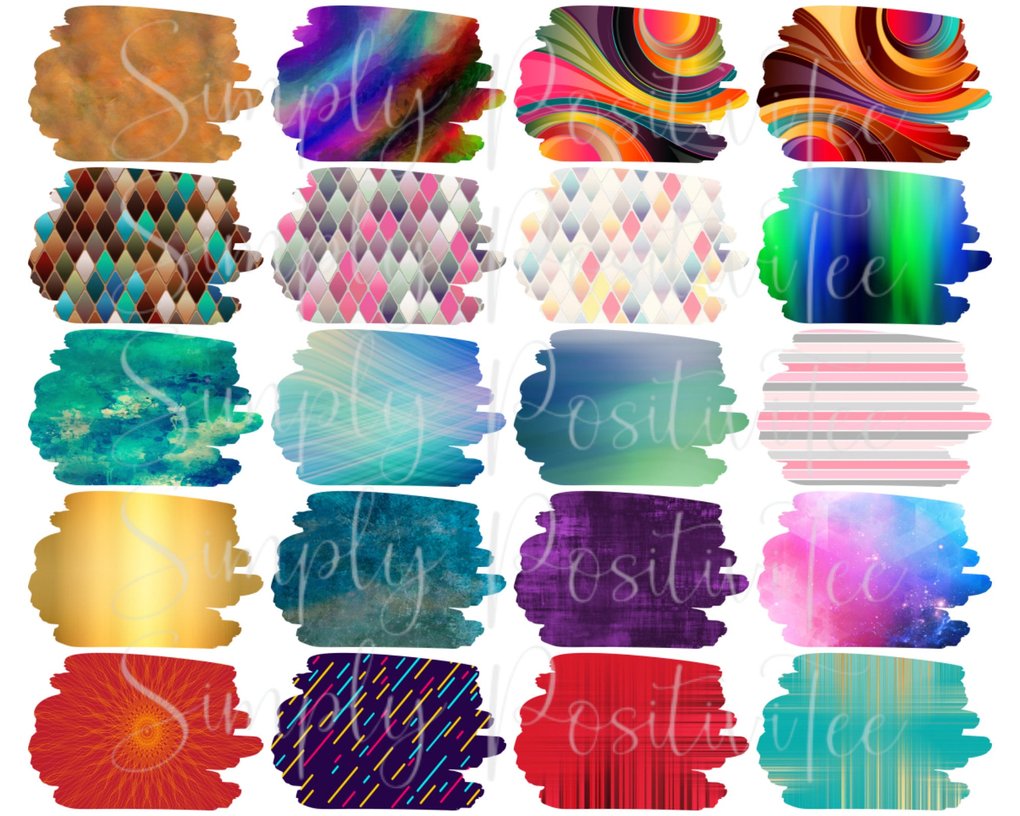 Sublimation Background Bundle: 60 PNG Designs, Transparent Clipart ...