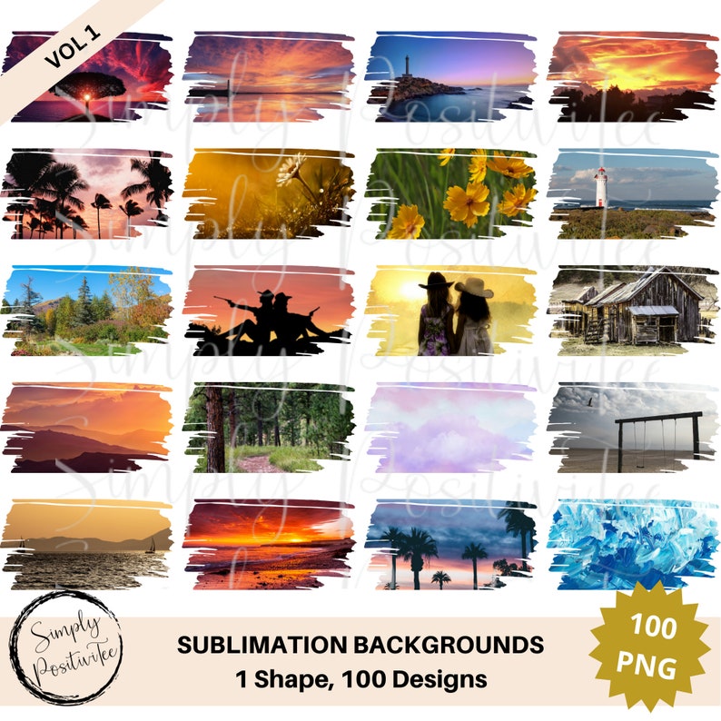 Sublimation Background Bundle | 100 PNG Sublimation Designs ...