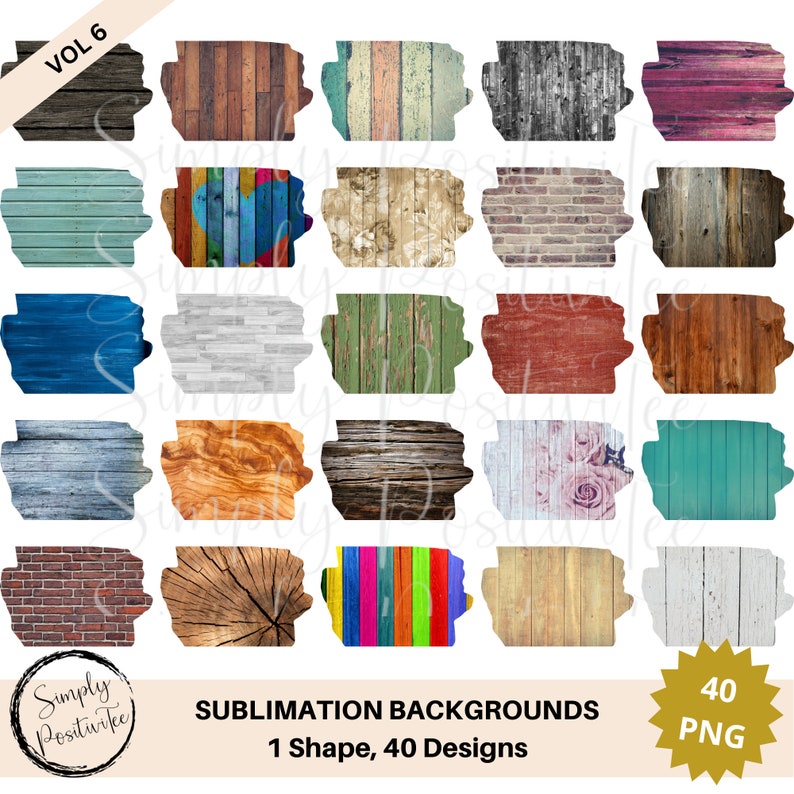 Sublimation Background Bundle | 40 PNG Sublimation Designs ...