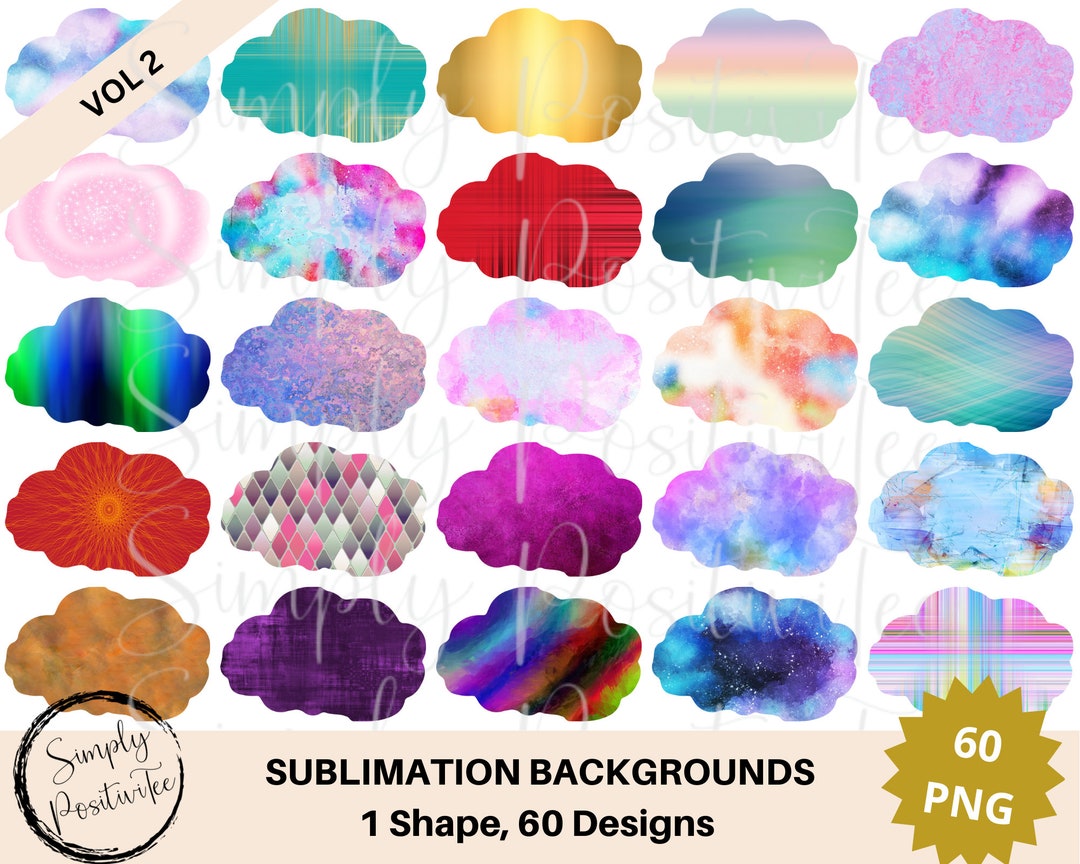 Sublimation Background Bundle | 60 PNG Sublimation Designs ...
