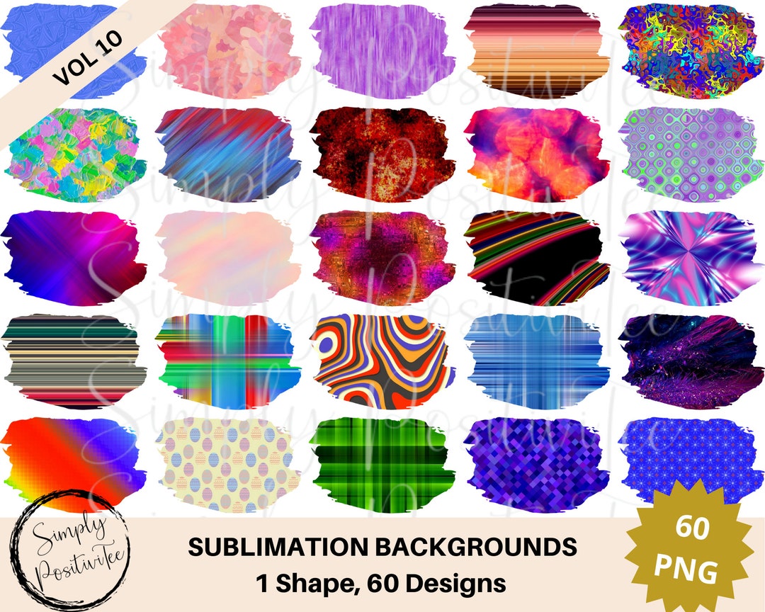 Sublimation Background Bundle 60 PNG Sublimation Designs Transparent ...
