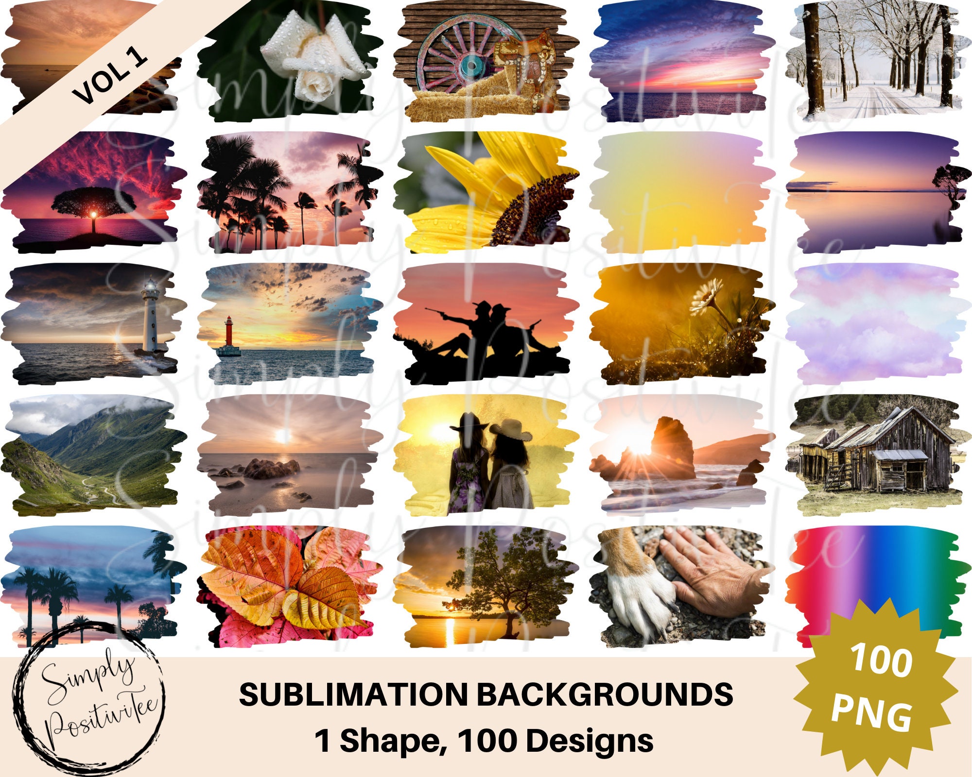 Sublimation Background Bundle 100 PNG Sublimation Designs Transparent ...