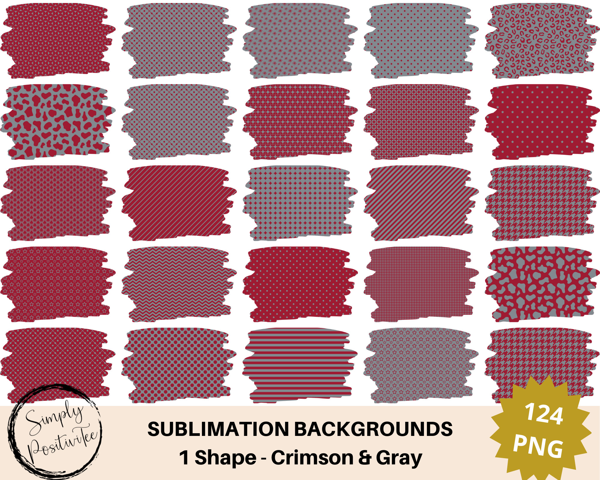Crimson and Grey Sublimation Background Bundle 124 PNG - Etsy