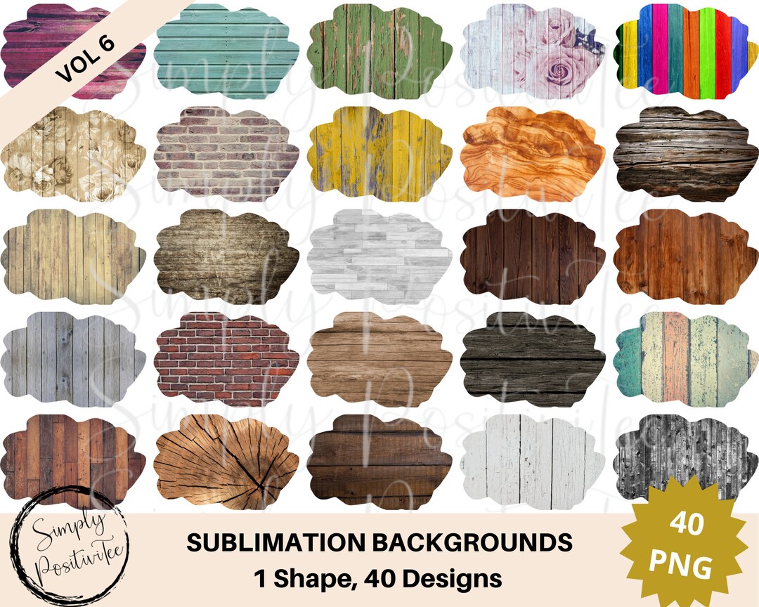 Sublimation Background Bundle | 40 PNG Sublimation Designs ...