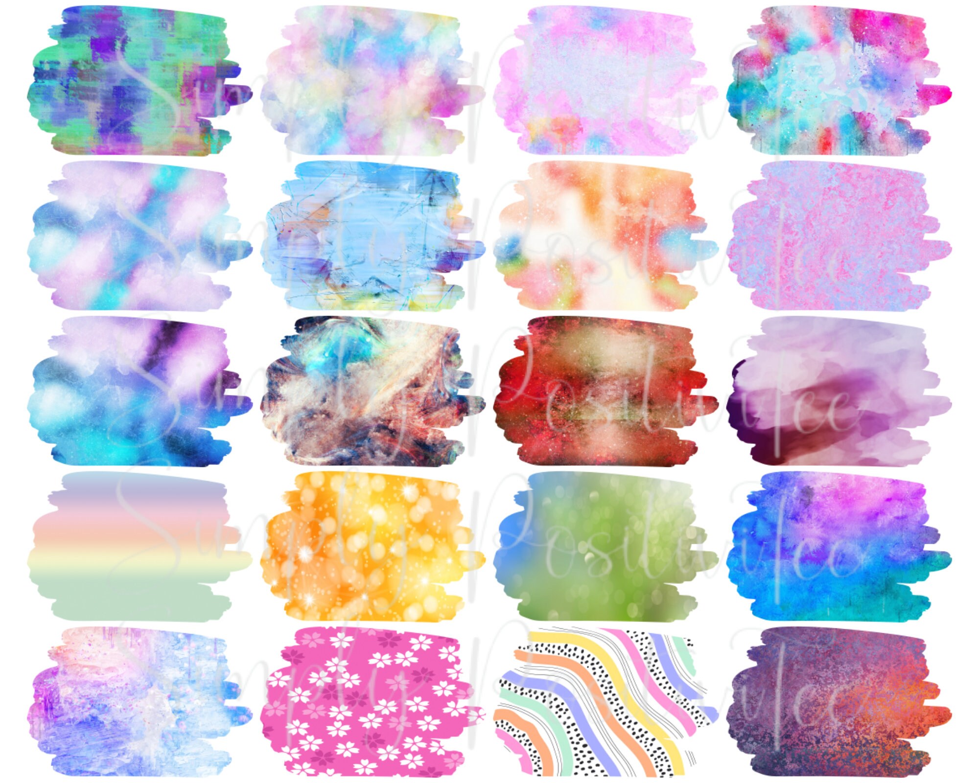 Sublimation Background Bundle: 60 PNG Designs, Transparent Clipart ...