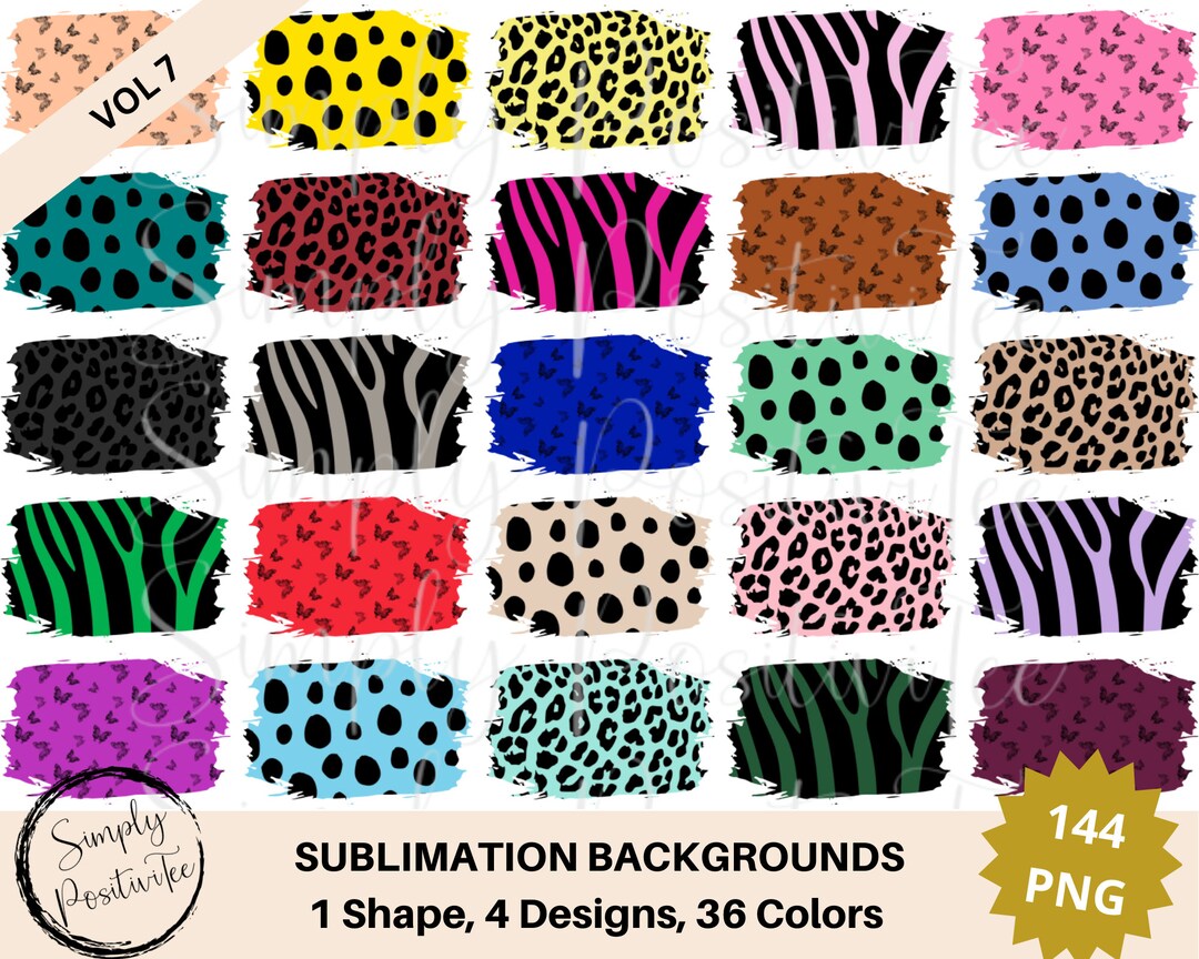 Sublimation Background Bundle | 144 PNG Sublimation Designs ...