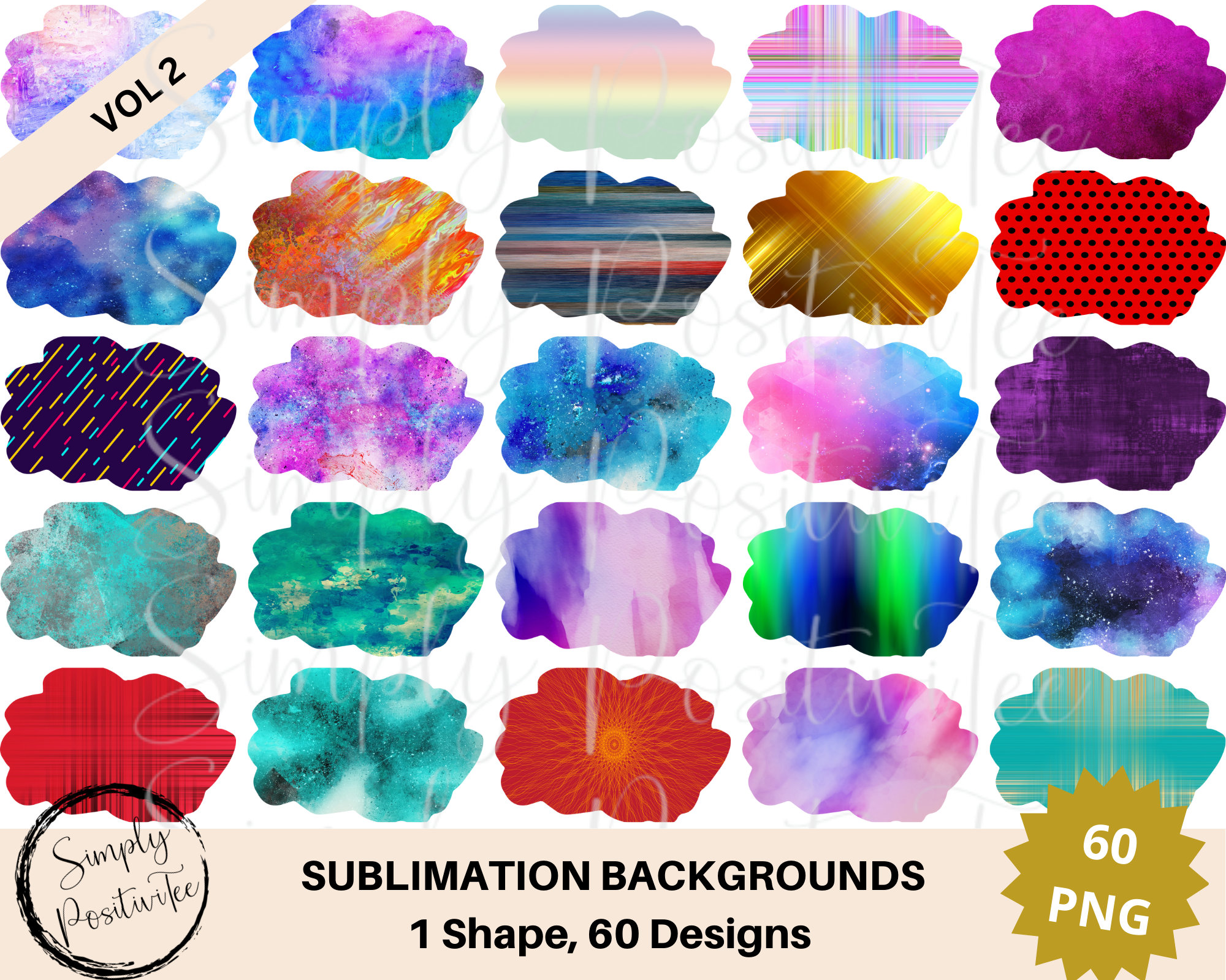 Sublimation Background Bundle 60 PNG Sublimation Designs - Etsy Australia