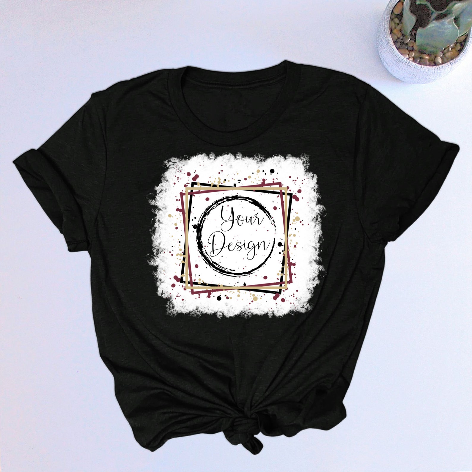 Garnet & Gold Background Bundle Frame and Splatter - Etsy