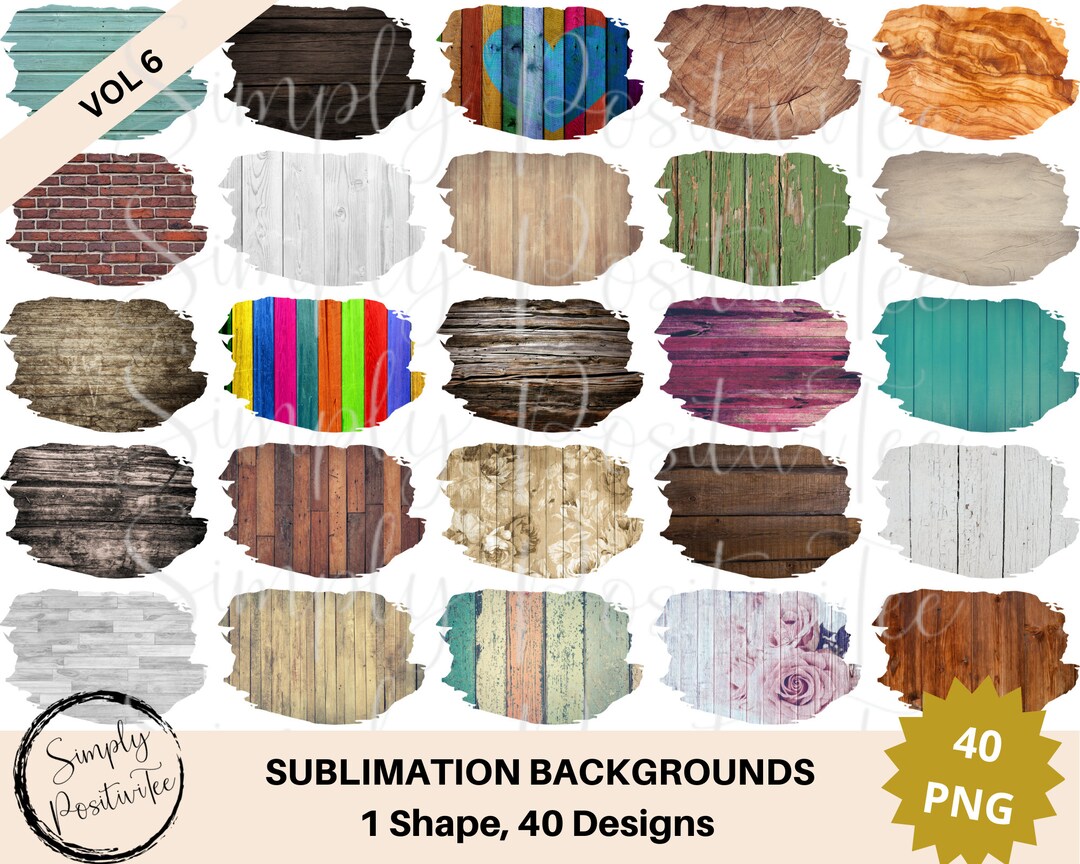 Sublimation Background Bundle | 40 PNG Sublimation Designs ...