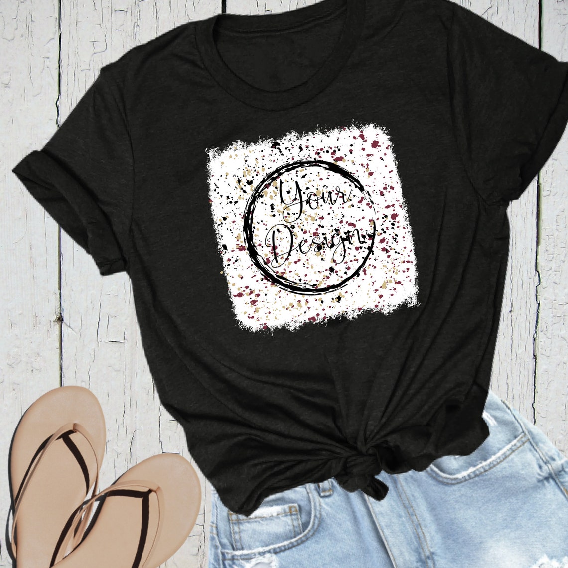 Garnet & Gold Background Bundle Frame and Splatter - Etsy